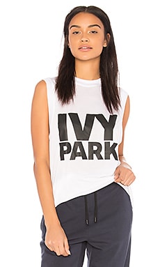 IVY PARK Logo Tank in White & Black Logo | REVOLVE