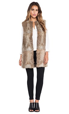Jenni Kayne Rabbit Fur Vest in Natural | REVOLVE