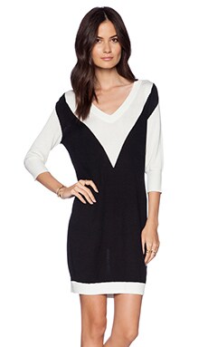 LA Made Sweater Dress in Black & White | REVOLVE