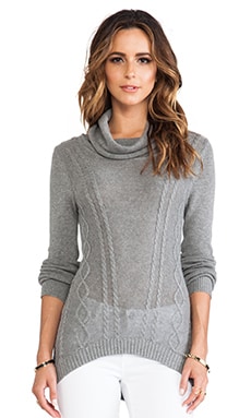 LA Made Plunge Neck Sweater in Heather Gray | REVOLVE