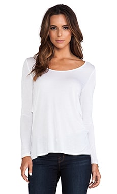 Lanston Layered Cutout Long Sleeve Tee in White | REVOLVE