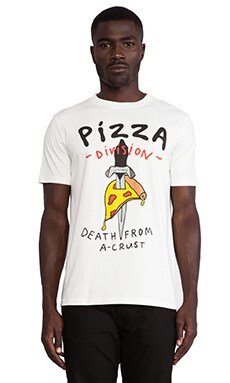 Lazy Oaf Pizza Death Tee in White | REVOLVE
