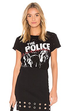 Lauren Moshi Bess Police Vintage Tee in Black | REVOLVE