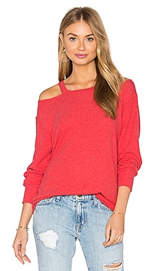 LNA Bolero Cut Out Sweater in Red | REVOLVE