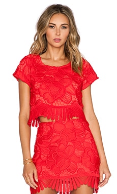 Lovers and Friends Daycation Crop Top in Coral | REVOLVE