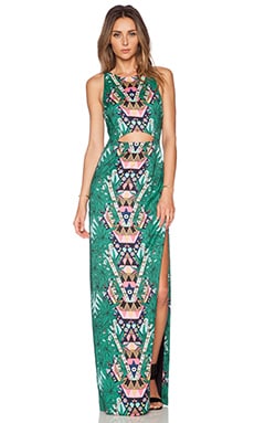 Mara Hoffman Cut Out Column Maxi Dress in Maristar Green | REVOLVE