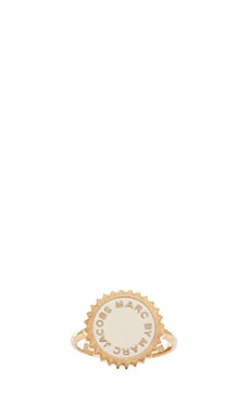 Marc by Marc Jacobs New Classic Marc Saw Tooth Enamel Disk Ring in ...