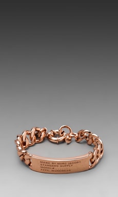 Marc by Marc Jacobs Standard Supply ID Bracelet in Rose Gold | REVOLVE