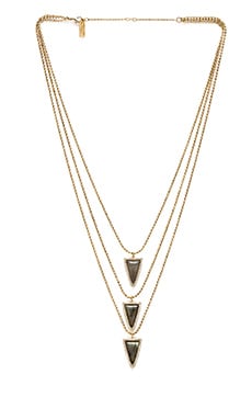 Melanie Auld 3 Tier Pave Triangle Necklace in Labradorite | REVOLVE