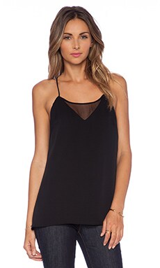 MILLY Sophia Tank Top in Black | REVOLVE