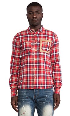 Mostly Heard Rarely Seen Akranes Button Down in Red Plaid | REVOLVE