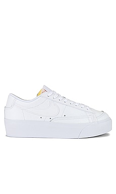 Nike Blazer Low Platform Sneaker in White & Black | REVOLVE
