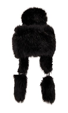 OFF-WHITE Trapper Hat in Black & Lilac | REVOLVE