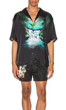 OFF-WHITE Waterfall Holiday Shirt in Black Multi | REVOLVE