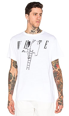 OFF-WHITE Painting Girl Tee in White & Black | REVOLVE