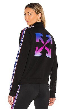 OFF-WHITE Athleisure Track Jacket in Black & Multi | REVOLVE