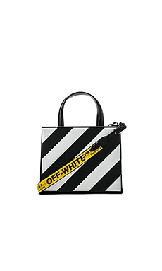OFF-WHITE Diagonal Box Bag in Black & White | REVOLVE