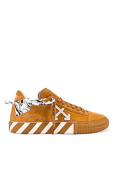 OFF-WHITE Low Vulcanized Sneaker in Orange & White | REVOLVE