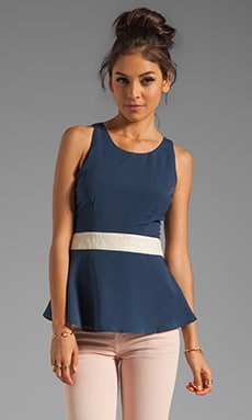 PJK Patterson J. Kincaid Dory Leather Tank in Navy Multi | REVOLVE