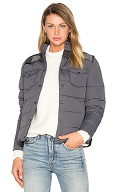 Penfield Rockford Plaid Yoke Down Jacket in Grey | REVOLVE