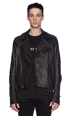 Pierre Balmain Leather Jacket in Black | REVOLVE