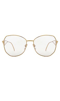 Prada Square Blue Light in Pale Gold & Clear | REVOLVE