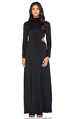 Rachel Pally X REVOLVE Turtleneck Side Cutout Maxi Dress in Black | REVOLVE