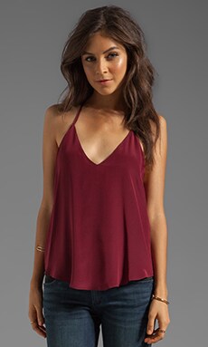 Rory Beca Moore Split Strap Cami in Vamp | REVOLVE