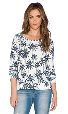 SUNDRY Palm Tree Crop Sweatshirt in White | REVOLVE
