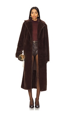 Show Me Your Mumu Miss Tiffy Faux Fur Jacket in Brown Faux Fur | REVOLVE