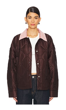Shoreditch Ski Club Niah Quilted Jacket in Burgundy | REVOLVE
