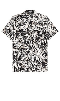 SEROYA Warren Button Down in Black Palm | REVOLVE