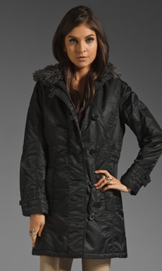 Spiewak Chesnut Parka with Faux Fur Trim in Black | REVOLVE