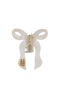 Solar Eclipse Hand-painted Coquette Bow Claw Hair Clip in White | REVOLVE