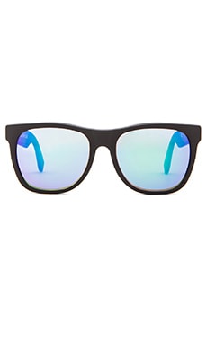 Retrosuperfuture Basic Wayfarer in Black w. Rainbow Lens in Black ...