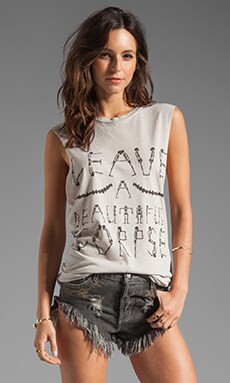 The Laundry Room Leave A Beautiful Corpse Muscle Tee in Grey | REVOLVE