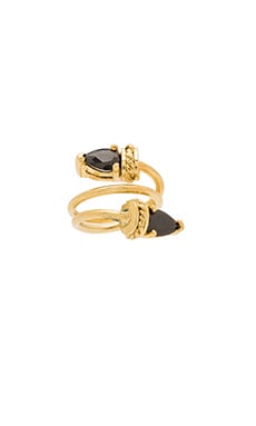 TORCHLIGHT Relection Ring in Gold & Black | REVOLVE
