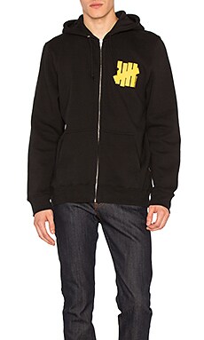 Undefeated Strike Vert Und Zip Up Hoody in Black | REVOLVE