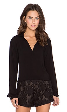 Velvet by Graham & Spencer Delores Rayon Challis Top in Black | REVOLVE