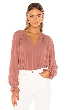 Velvet by Graham & Spencer Marlena Blouse in Acorn | REVOLVE