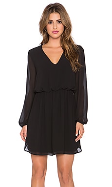 WAYF V Neck Dress in Black | REVOLVE