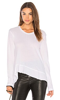 Wilt Slouchy Flutter Hem Top in White | REVOLVE