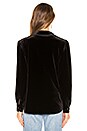 1. STATE Long Sleeve Velvet Button Down Top in Rich Black | REVOLVE