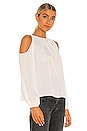 1. STATE Cold Shoulder Blouse in Soft Ecru | REVOLVE