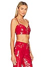 AFRM Portia Zip Bra Top in True Red | REVOLVE