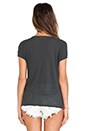 American Vintage Kickapoo Round Neck Zip Tee in Vintage Carbon | REVOLVE