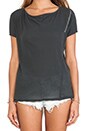 American Vintage Kickapoo Round Neck Zip Tee in Vintage Carbon | REVOLVE