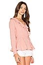 AUGUSTE Harvey Wrap Top in Blush | REVOLVE
