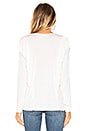 Bobi Ruffle Long Sleeve Tee in Ivory | REVOLVE