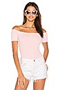 Capulet x REVOLVE Short Sleeve Shoulderless Bodysuit in Pink | REVOLVE